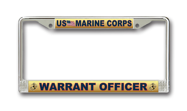 Marine Corps License Plate Frame Warrant Officer