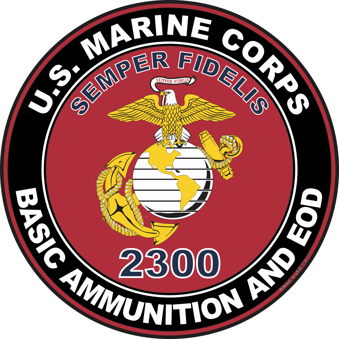 U.S.M.C. MOS 2300 Basic Ammunition and EOD Decal