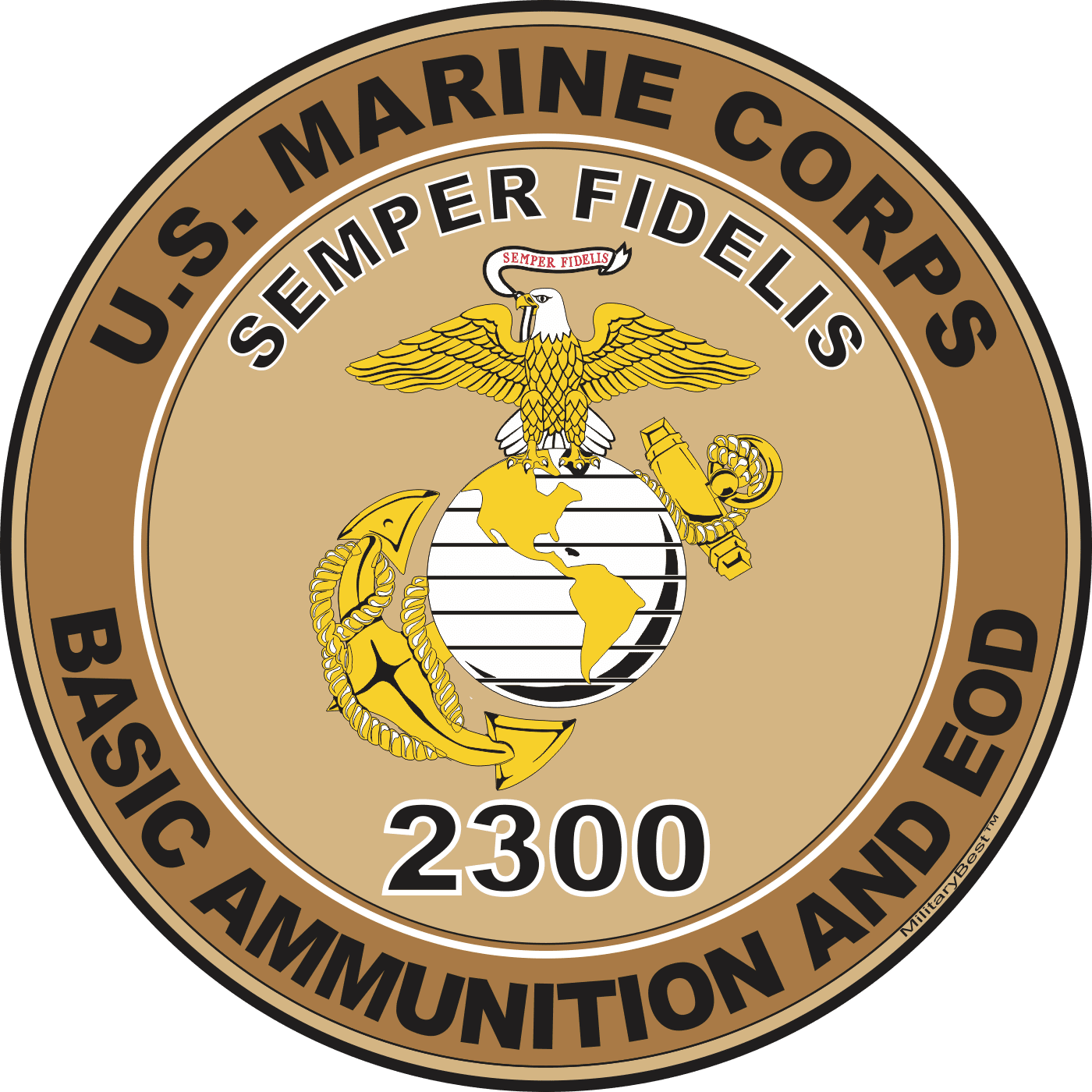 U.S.M.C. MOS 2300 Basic Ammunition and EOD Decal