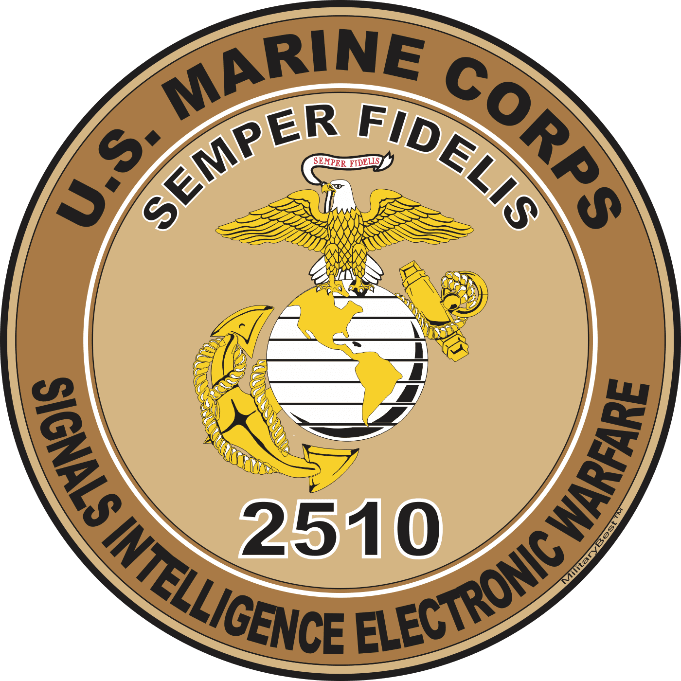 U.S.M.C. MOS 2510 Signals Intelligence Electronic Warfare Decal
