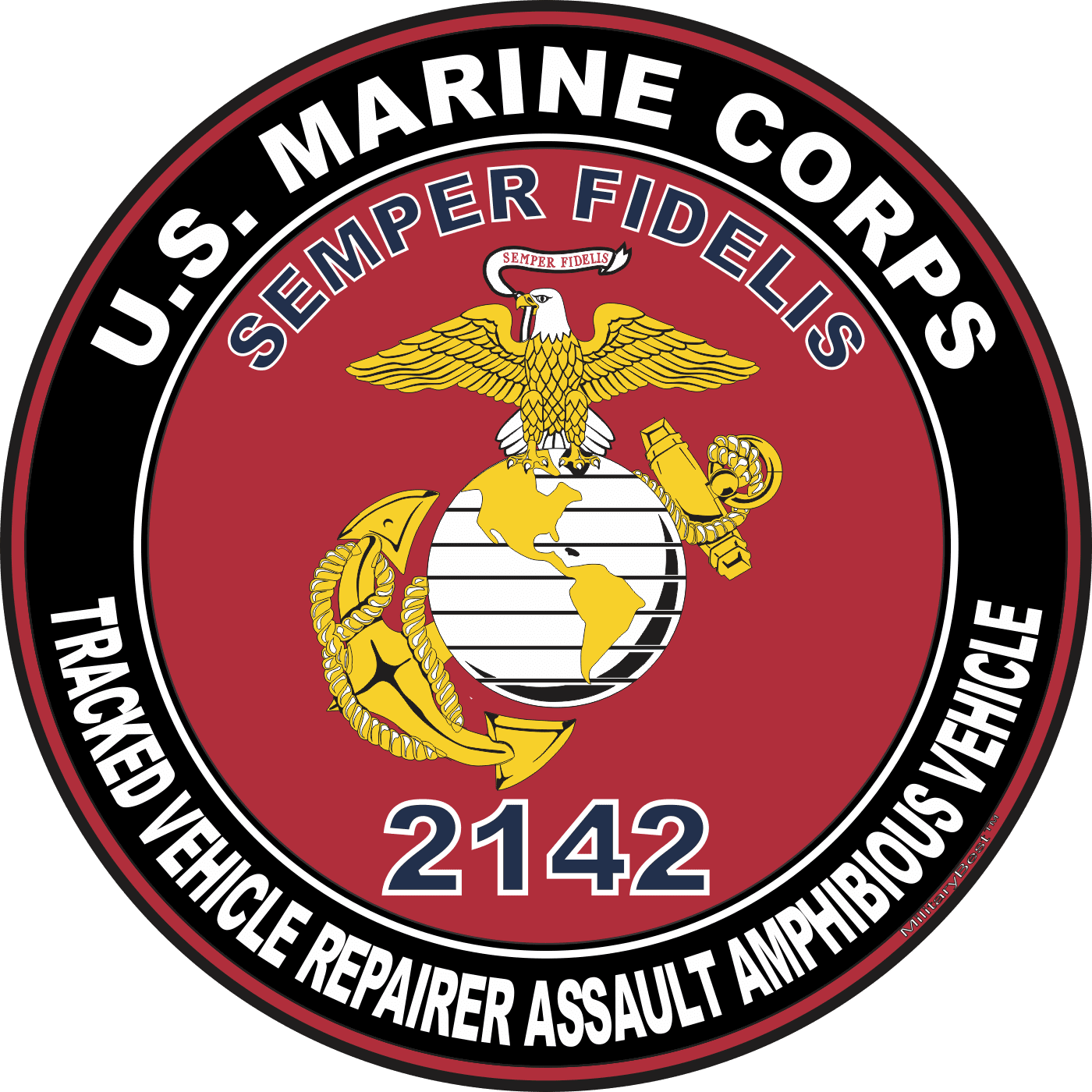 U.S.M.C. MOS 2142 Tracked Vehicle Repairer Assault Amphibious Vehicle Decal