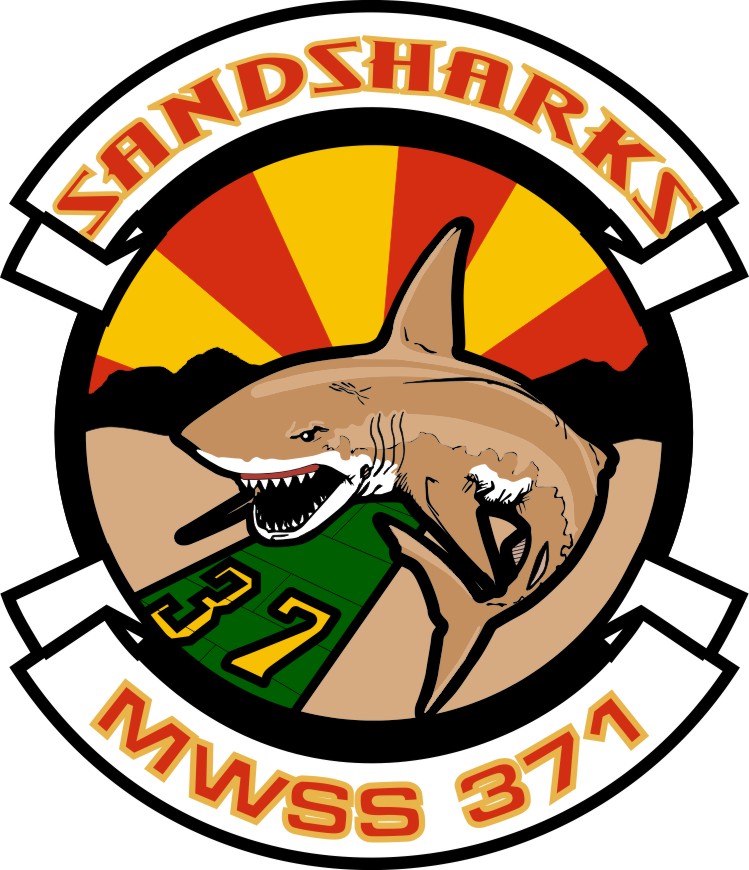 Marine Wing Support Squadron MWSS 371 Sandsharks Decal