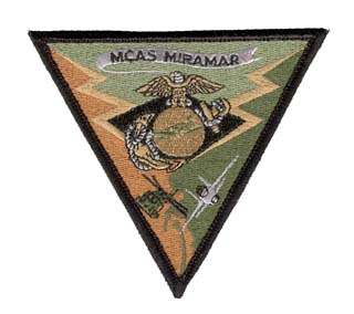 MCAS MIRAMAR 4" HOOK & LOOP BACKED SUBDUED MILITARY PATCH