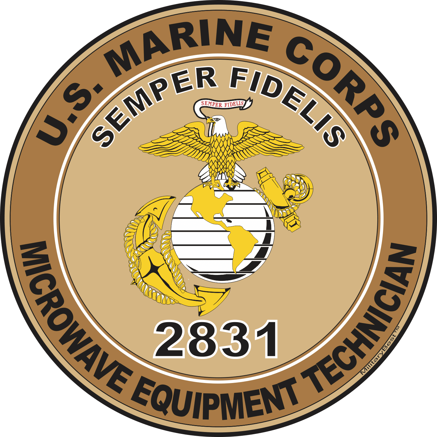 U.S.M.C. MOS 2831 Microwave Equipment Technician Decal