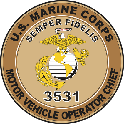 U.S.M.C. MOS 3531 Motor Vehicle Operator Chief Decal
