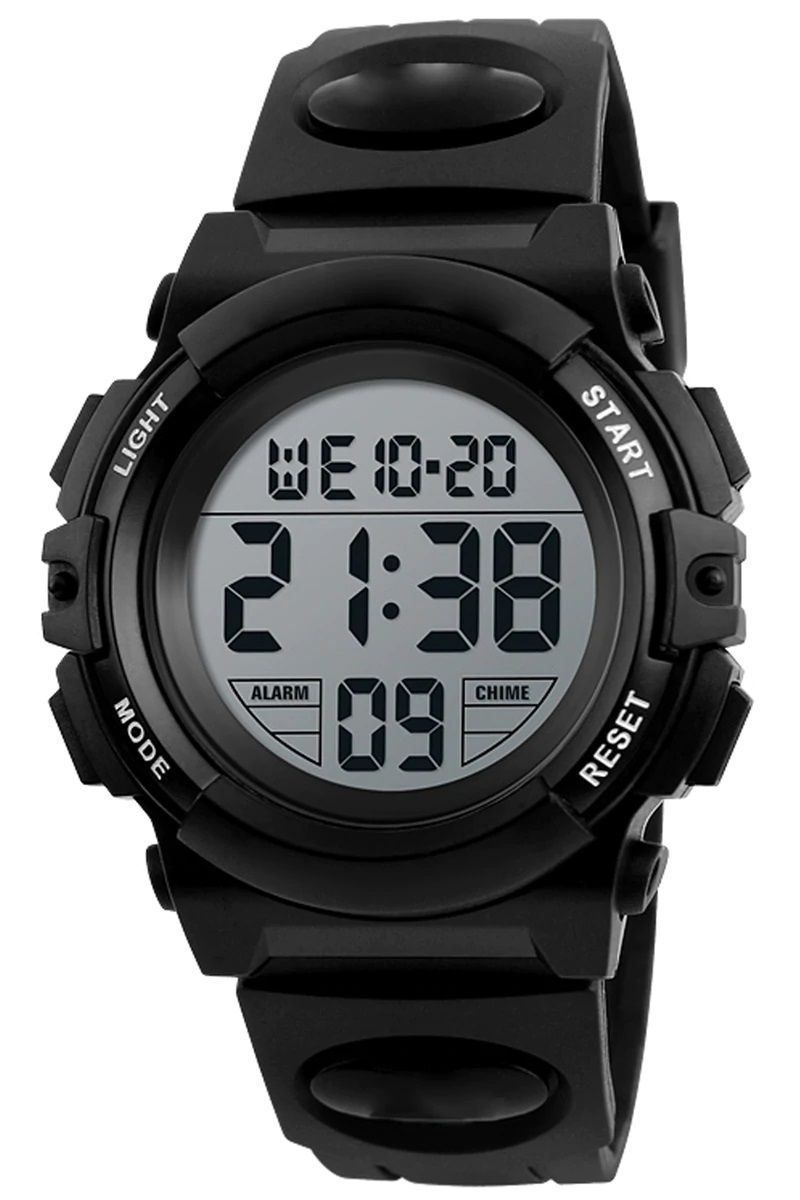 Multi Function Digital Watch - Black Strap - Round Digital Dislay