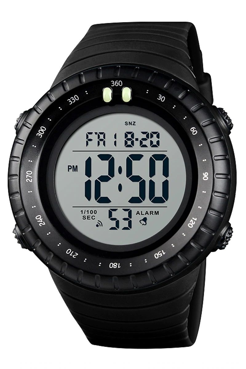 Multi Function Digital Watch - Grey Dial - Dual Time - Countdown Timer