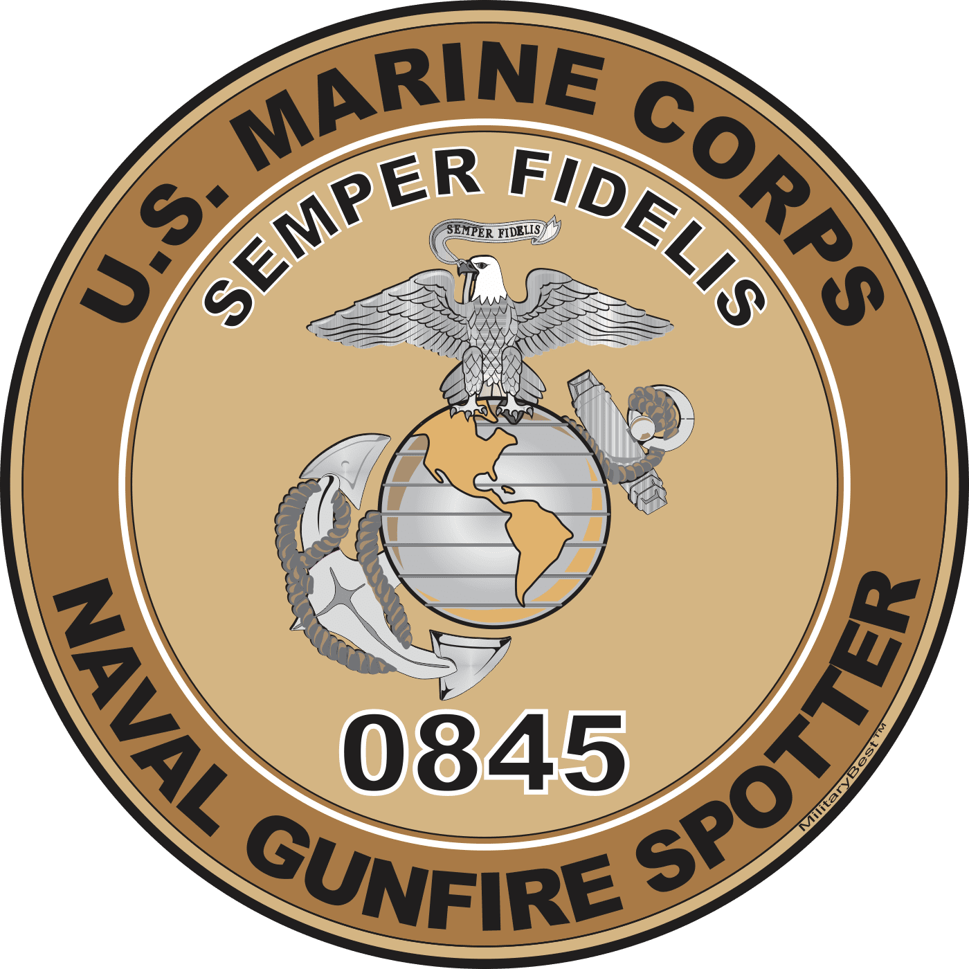 U.S.M.C. MOS 0845 Naval Gunfire Spotter Decal