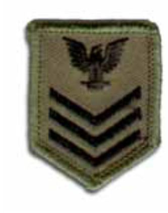 Navy 1st Class (E6) Rank Insignia Collar Device (single facing left ...