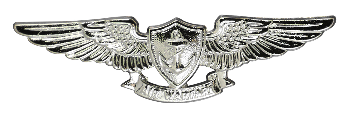 Navy Aviation Air Warfare Specialist Badge - Mirrored Finish
