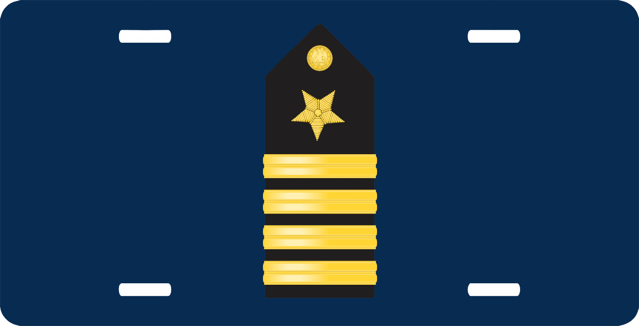 Navy Captain Shoulder Board License Plate