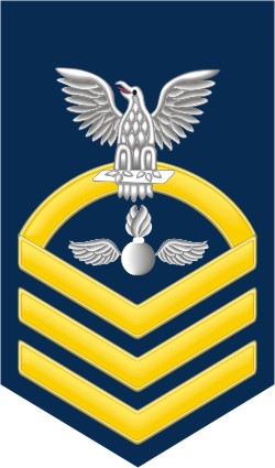 Navy Chief Gold E-7 Aviation Ordnanceman AO Decal Sticker