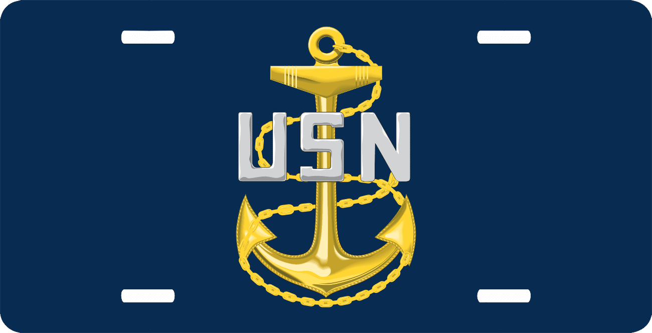 Navy Chief Petty Officer License Plate