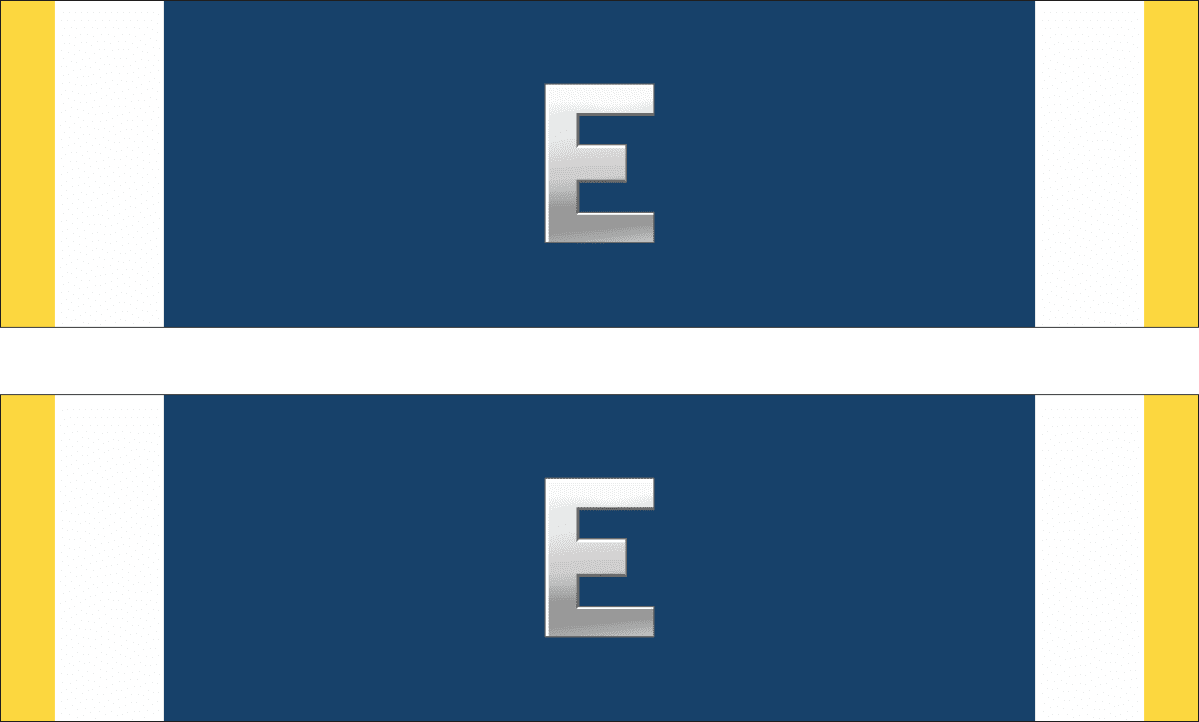 Navy "E" Ribbon Decal