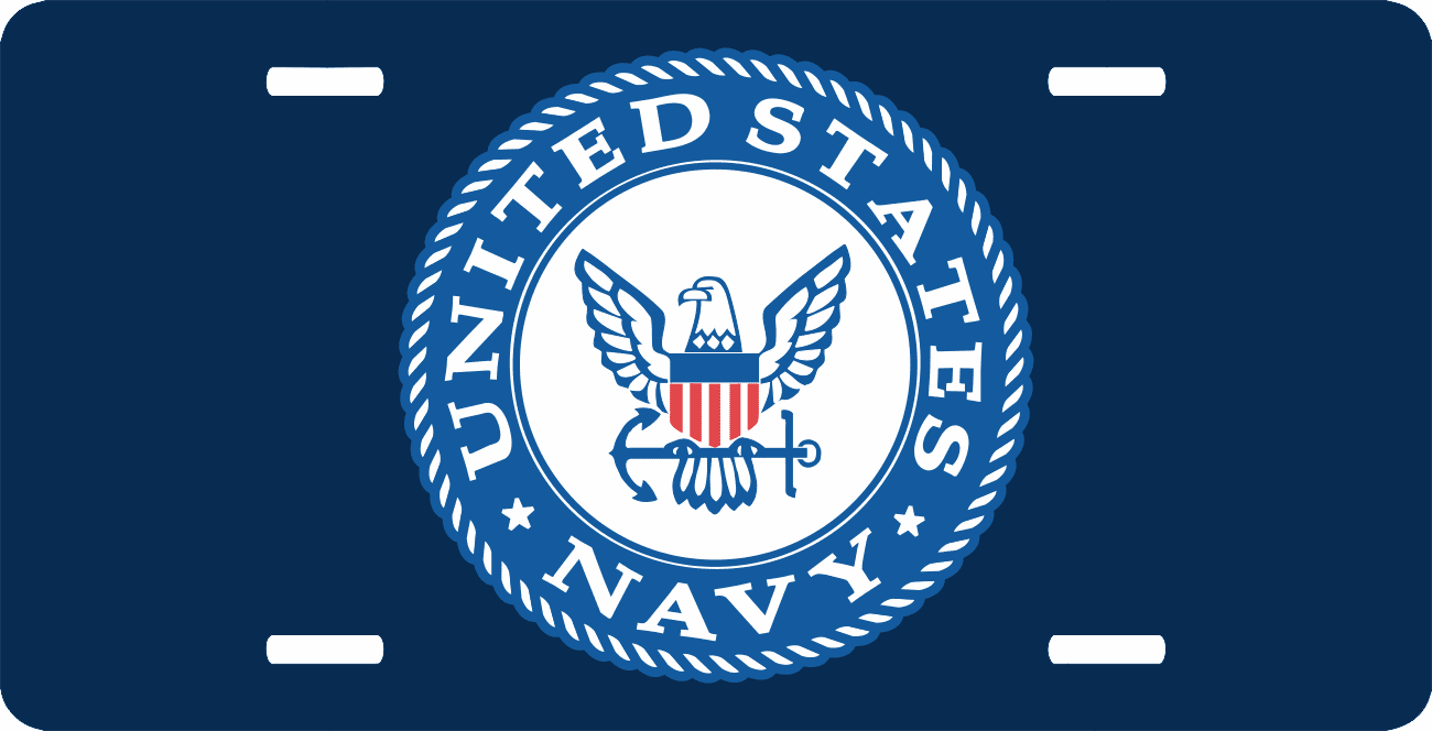 Navy Emblem License Plate