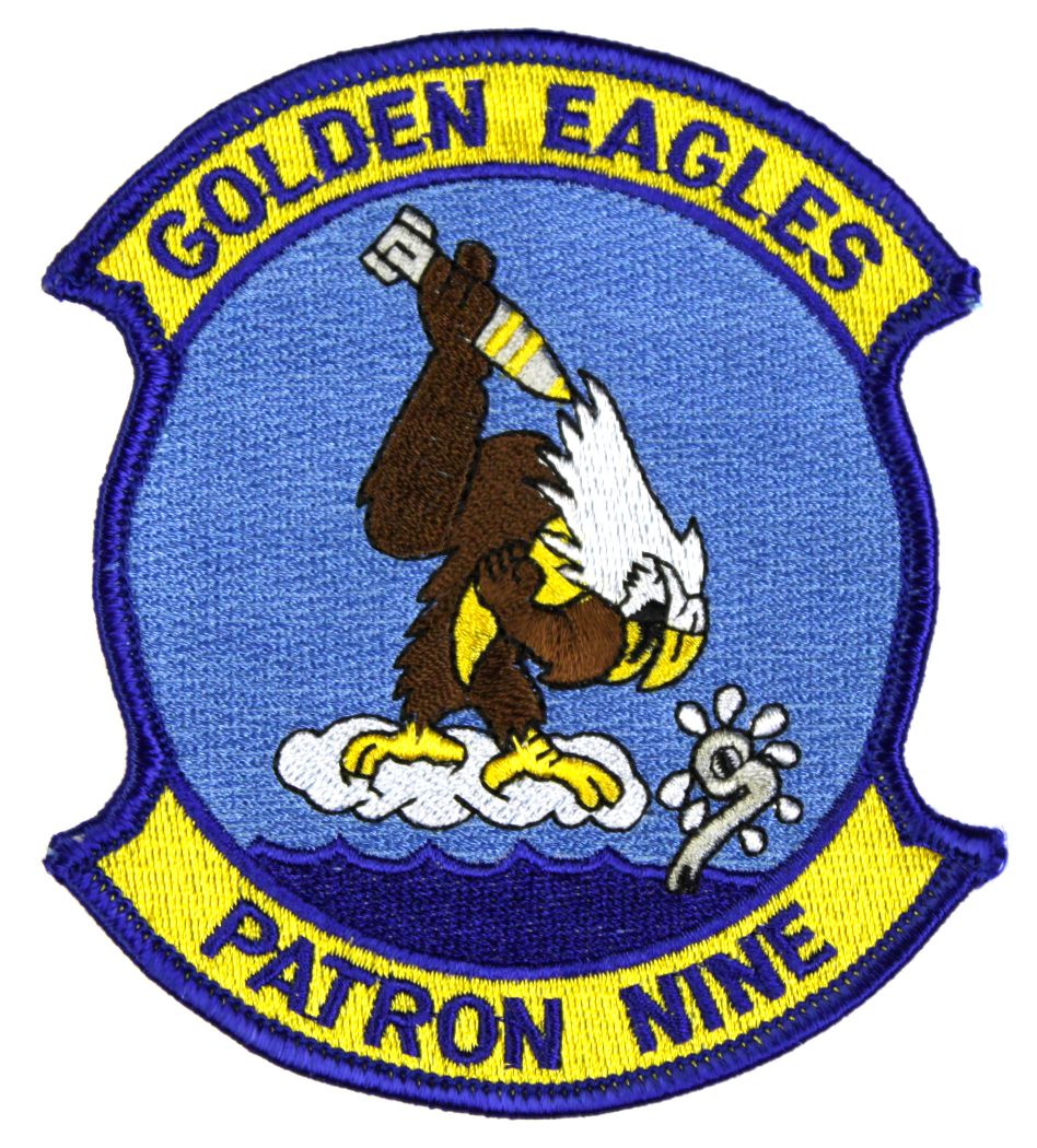 Navy Golden Eagles Patron Nine VP-9 4.25 Inch Patch