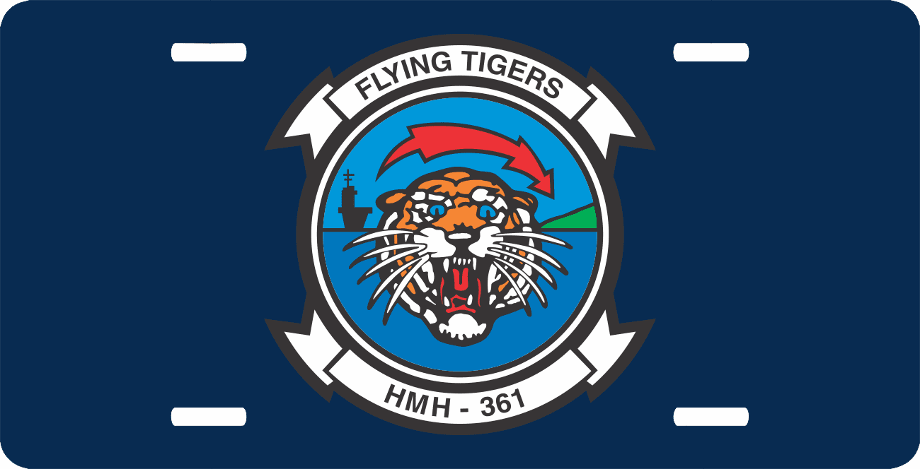 Navy HMH-361 Squadron License Plate