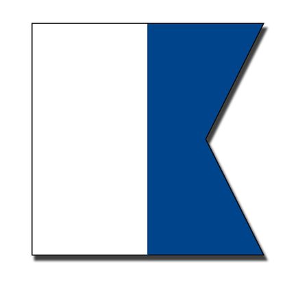 Alpha Signal Flag Sticker Decal