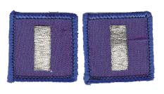Navy LTJG (02) Rank Insignia Collar Device (pair) Patch