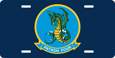 Navy Patron Four License Plate
