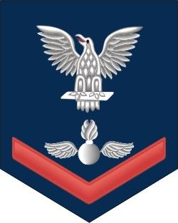 Navy Red E-4 Aviation Ordnanceman AO Decal Sticker