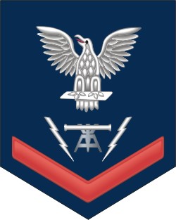 Navy Red E-4 Fire Controlman FC Decal Sticker