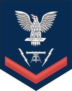 Navy Red E-4 Fire Controlman FC Decal Sticker