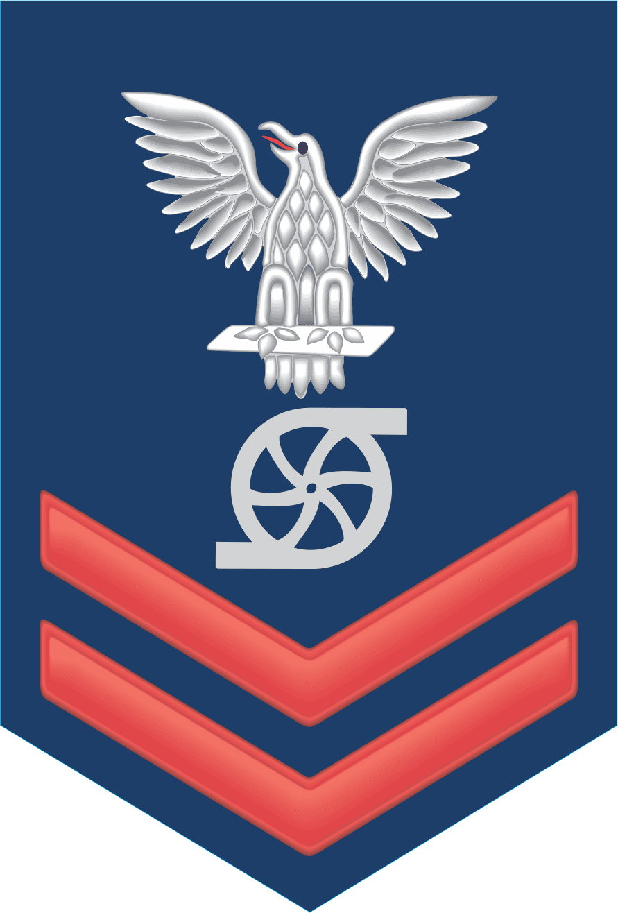 Navy Red E-5 Gas Turbine System Technician GS Decal Sticker