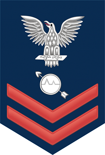 Navy Red E-5 Operations Specialist OS Decal Sticker