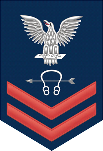 Navy Red E-5 Sonar Technician ST Decal Sticker