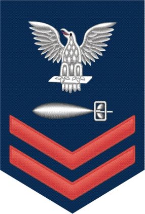 Navy Red E-5 Torpedoman's Mate TM Decal Sticker