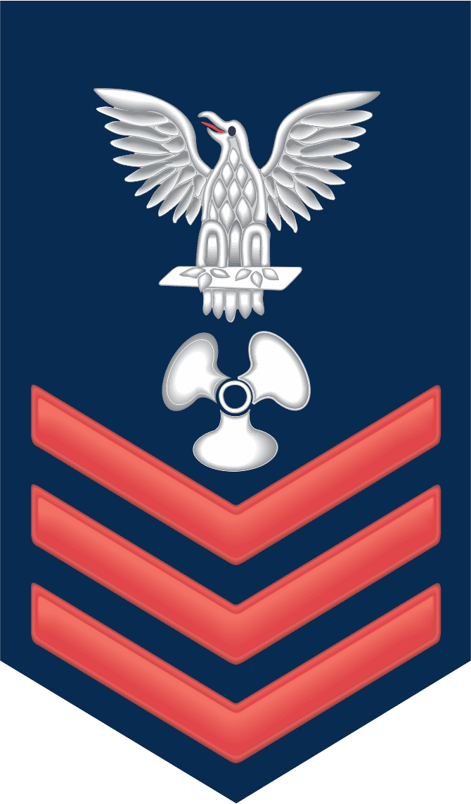 Navy Red E-6 Machinist's Mate MM Decal Sticker