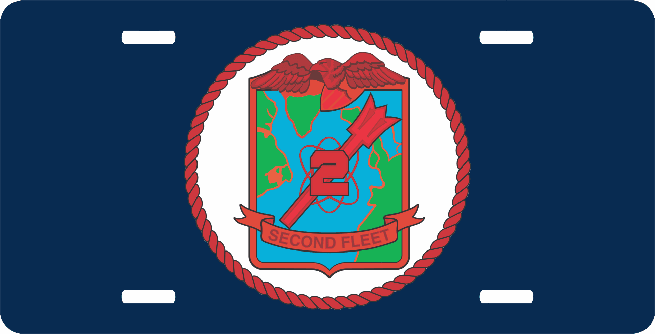 Navy Second Fleet License Plate