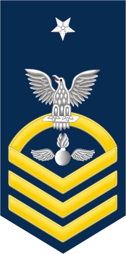Navy Senior Chief Gold E-8 Aviation Ordnanceman AO Decal Sticker