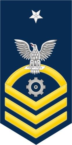 Navy Senior Chief Gold E-8 Engineman EN Decal Sticker