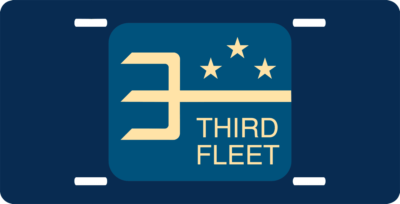 Navy Third Fleet License Plate