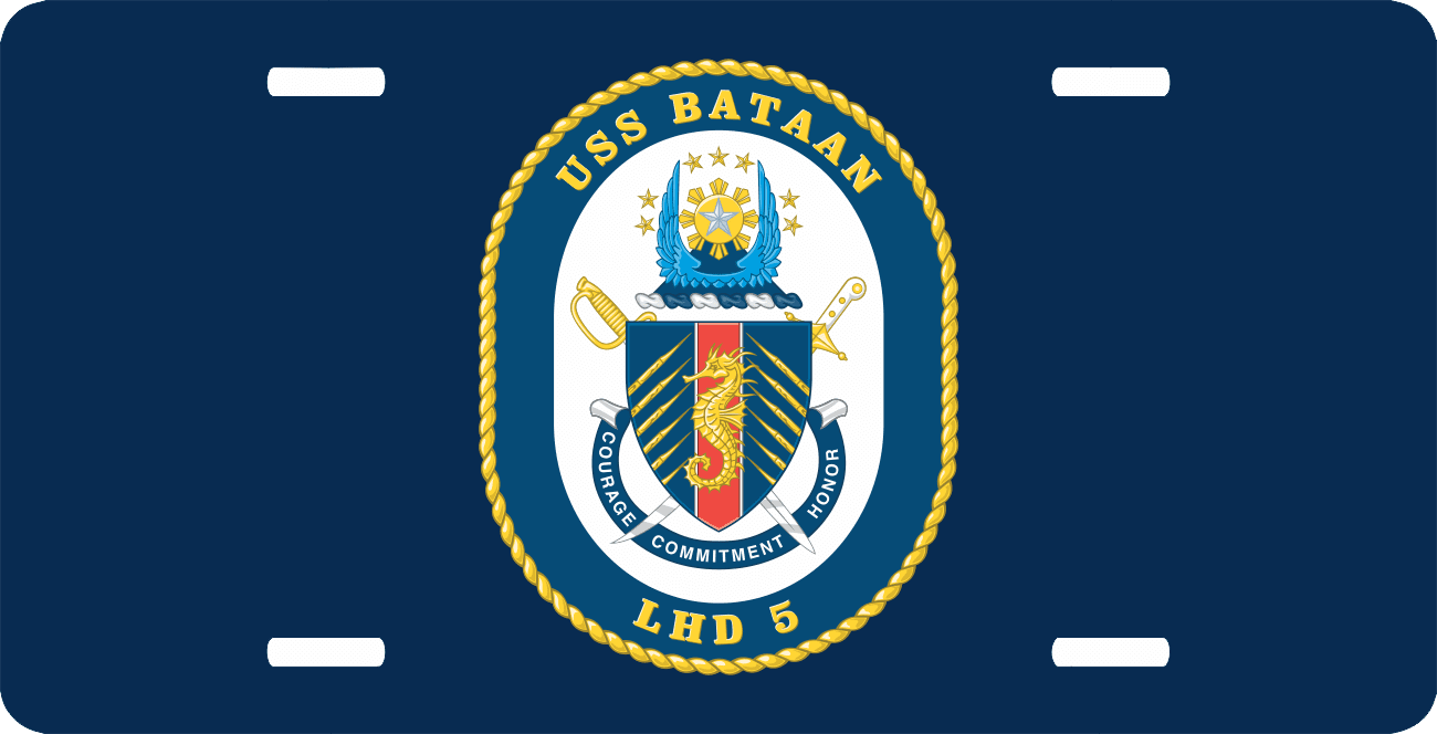Navy USS Battaan LHD-5 License Plate