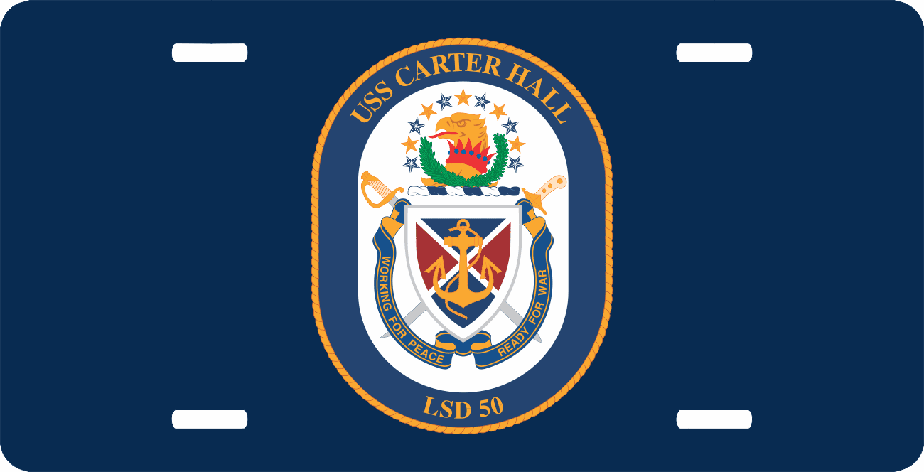Navy USS Carter Hall LSD-50 License Plate