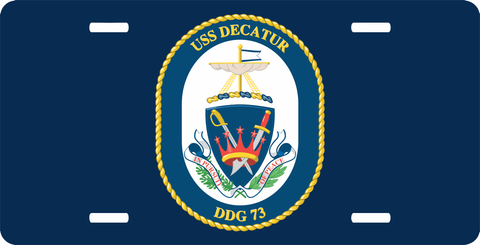 Navy USS Decatur DDG-73 License Plate