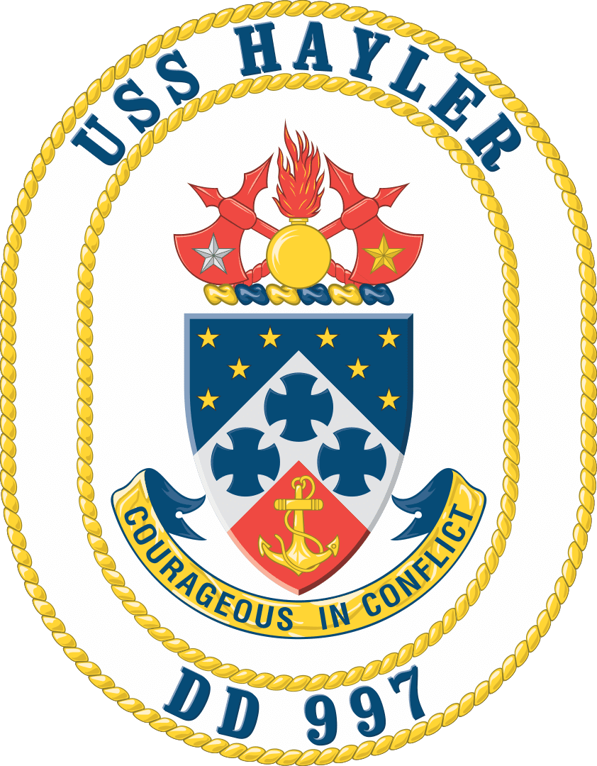 Navy USS Hayler DD-997 Vinyl Transfer Decal