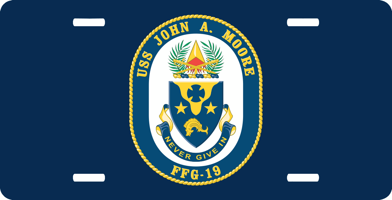 Navy USS John A License Plate