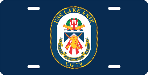Navy USS Lake Erie CG-70 License Plate