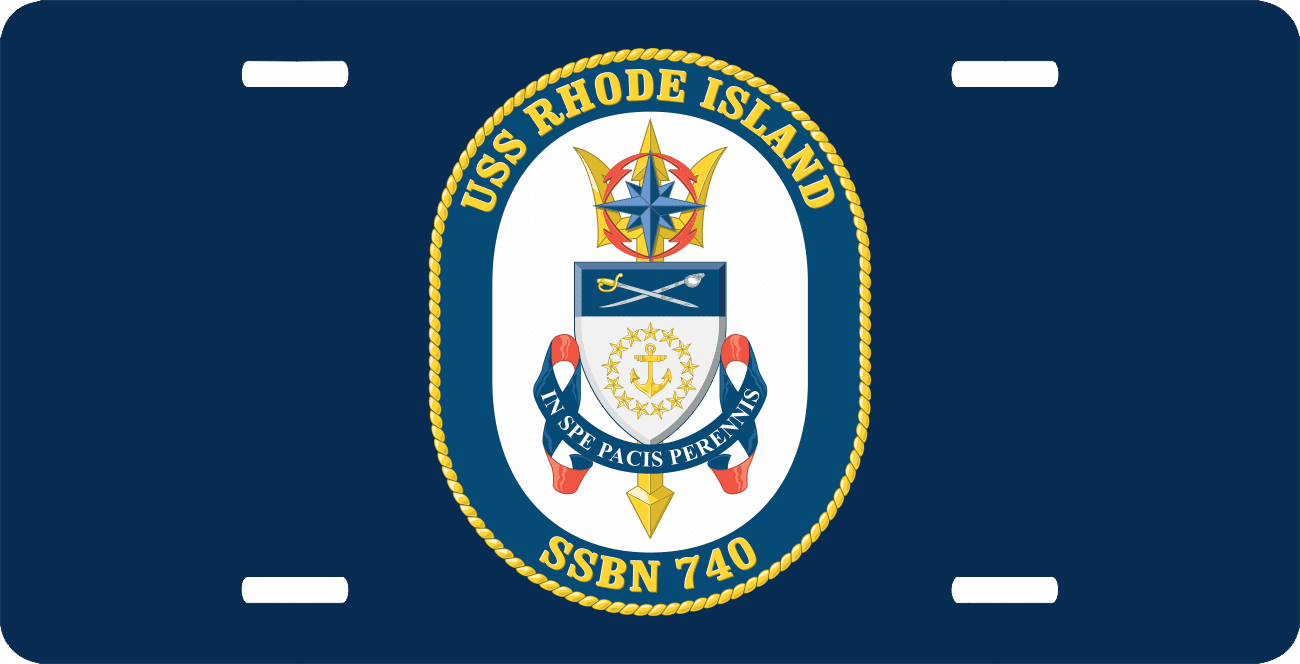 Navy USS Rhode Island SSBN-740 License Plate
