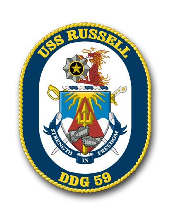 Navy USS Russell DDG-59 Vinyl Transfer Decal