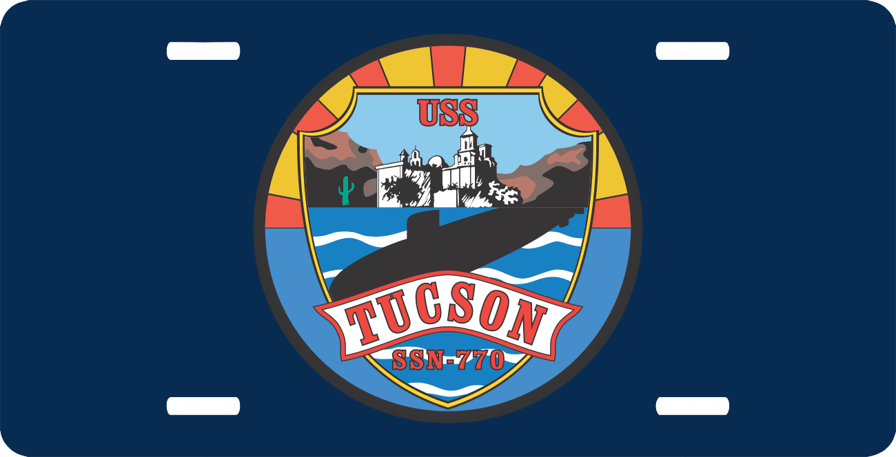 Navy USS Tucson SSN-770 License Plate