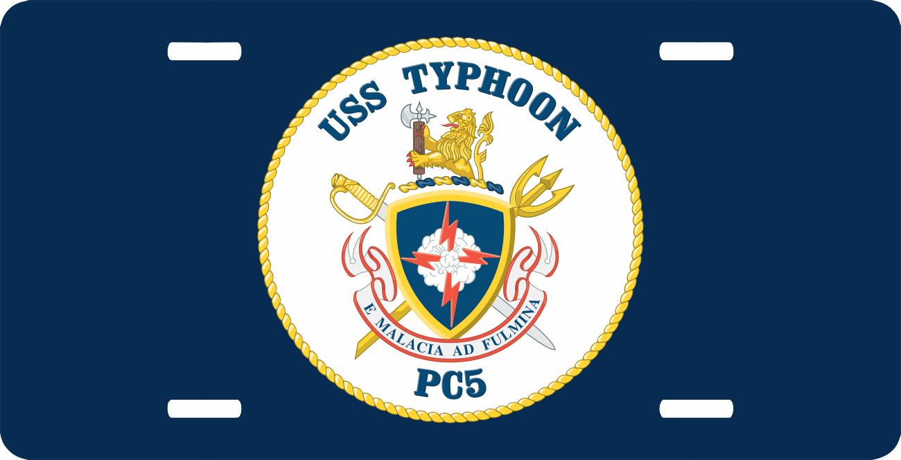 Navy USS Typhoon PC-5 License Plate