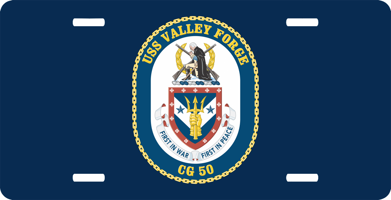Navy USS Valley Forge CG-50 License Plate