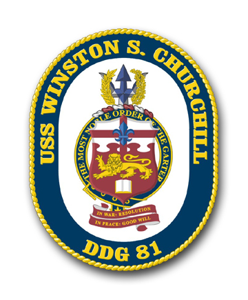 Navy USS Winston S. Churchill DDG-81 Vinyl Transfer Decal