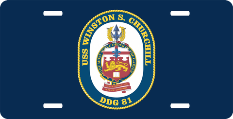 Navy USS Winston S License Plate