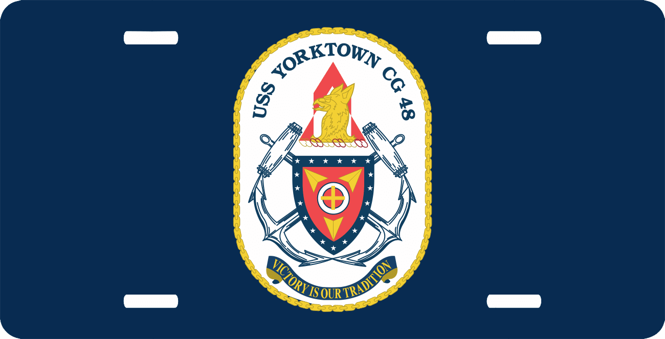 Navy USS Yorktown CG-48 License Plate